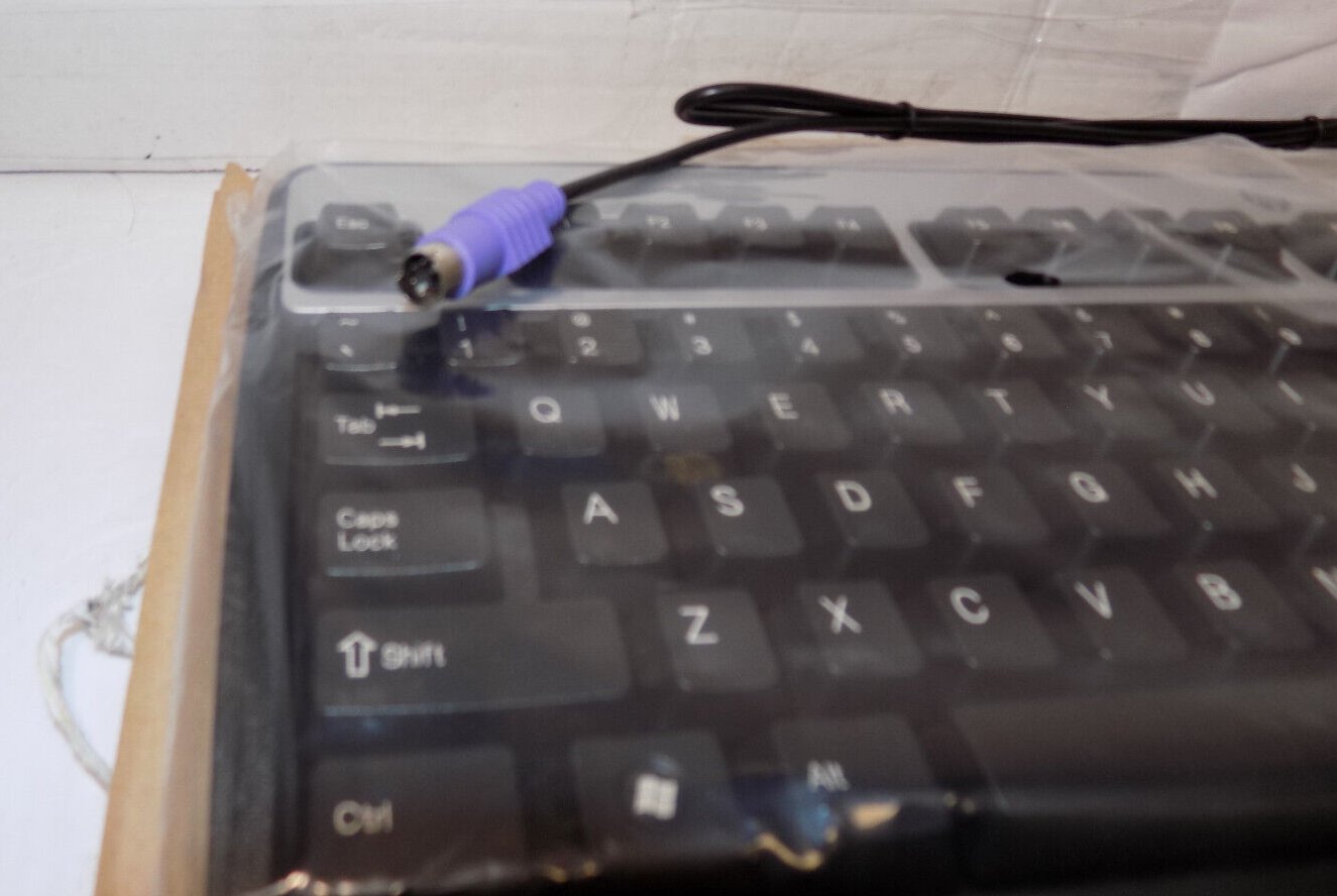 HP PS/2 Wired Keyboard 434820-001 Black Silver QWERTY New