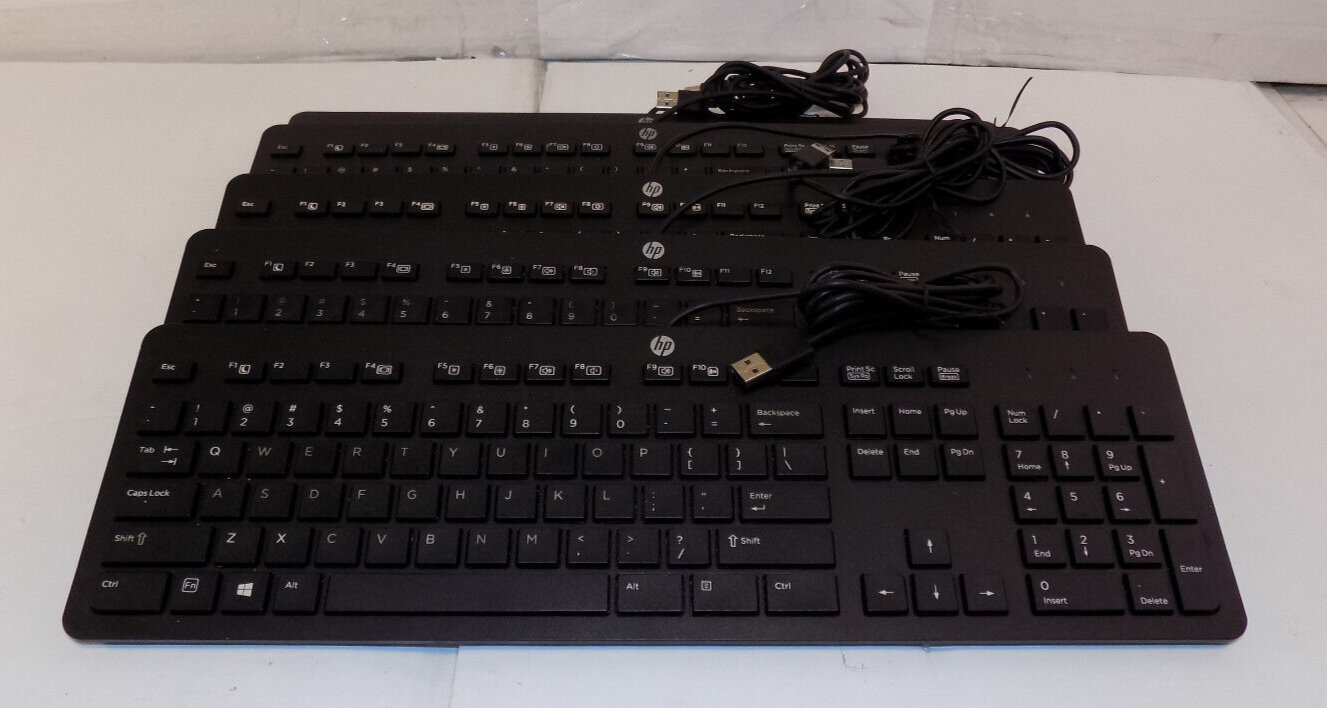 Lot of 5 HP USB Keyboards Model PHOU