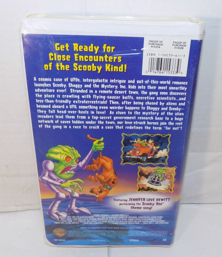 Scooby-Doo and the Alien Invaders Movie VHS 2000 Warner Brothers Clamshell