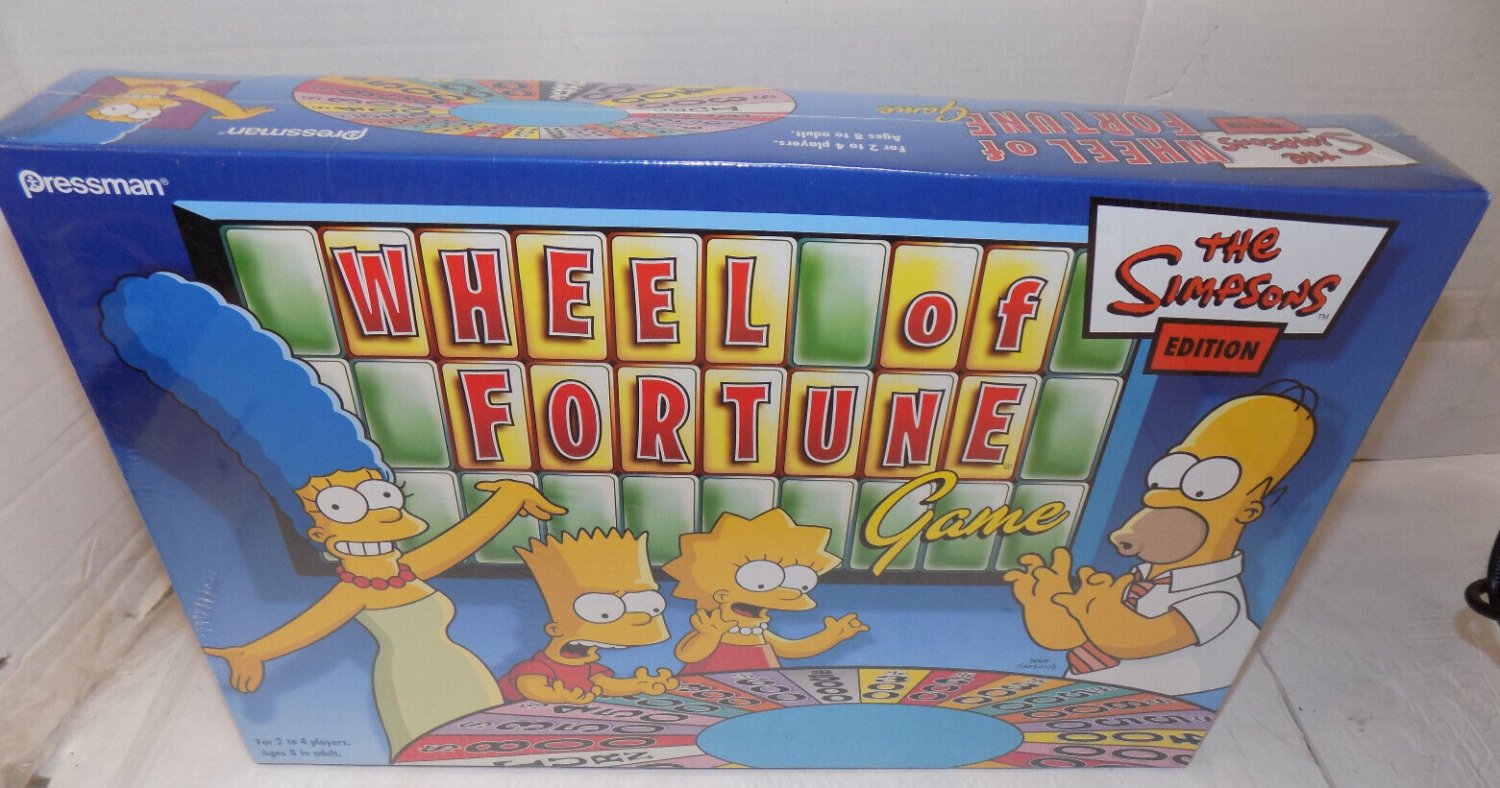 Sealed Wheel Of Fortune Board Game The Simpsons Edition 2004 Pressman
