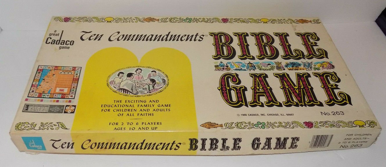 1960 Ten Commandments Bible Game by Cadaco Complete