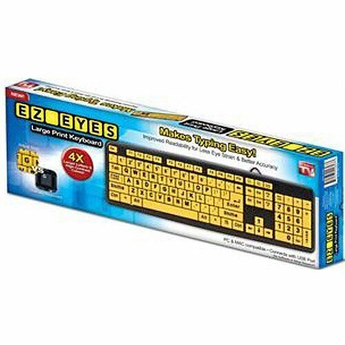 EZ EYES - Large Print Keyboard Spill Resistant Brand New