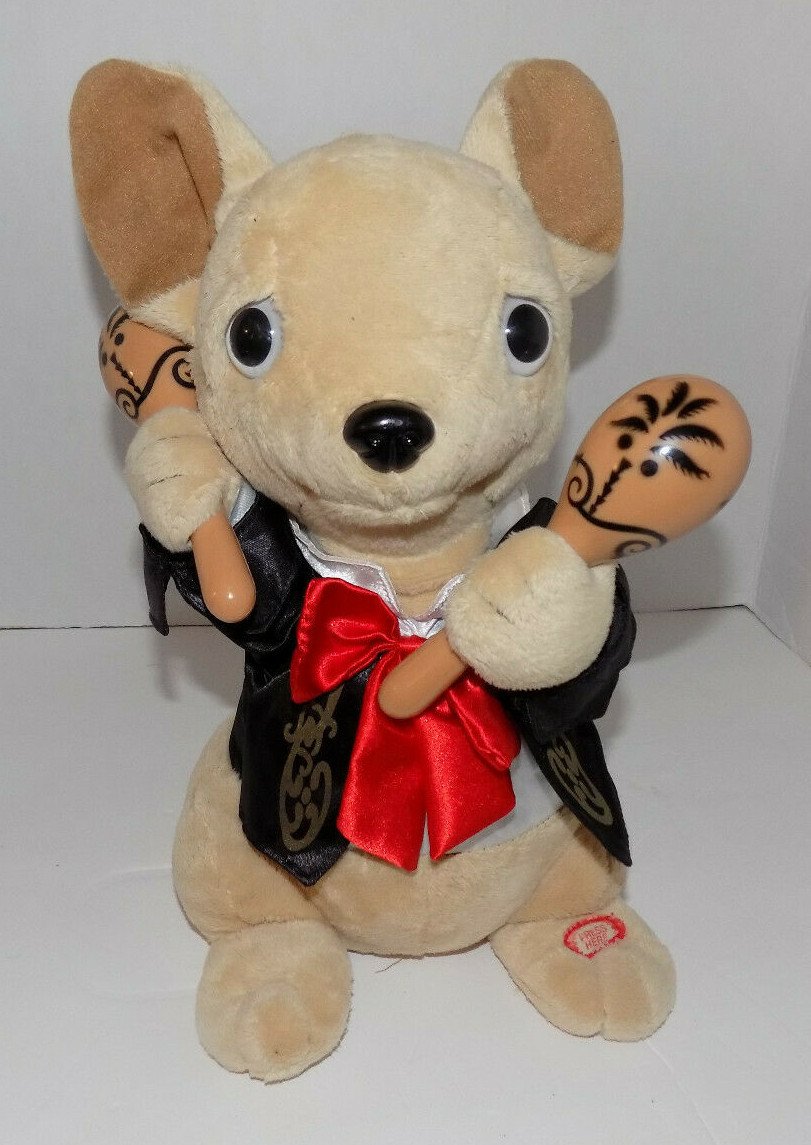 Mills Animated Cheuy Chihuahua Plush With Maracas Singing La Bamba Used