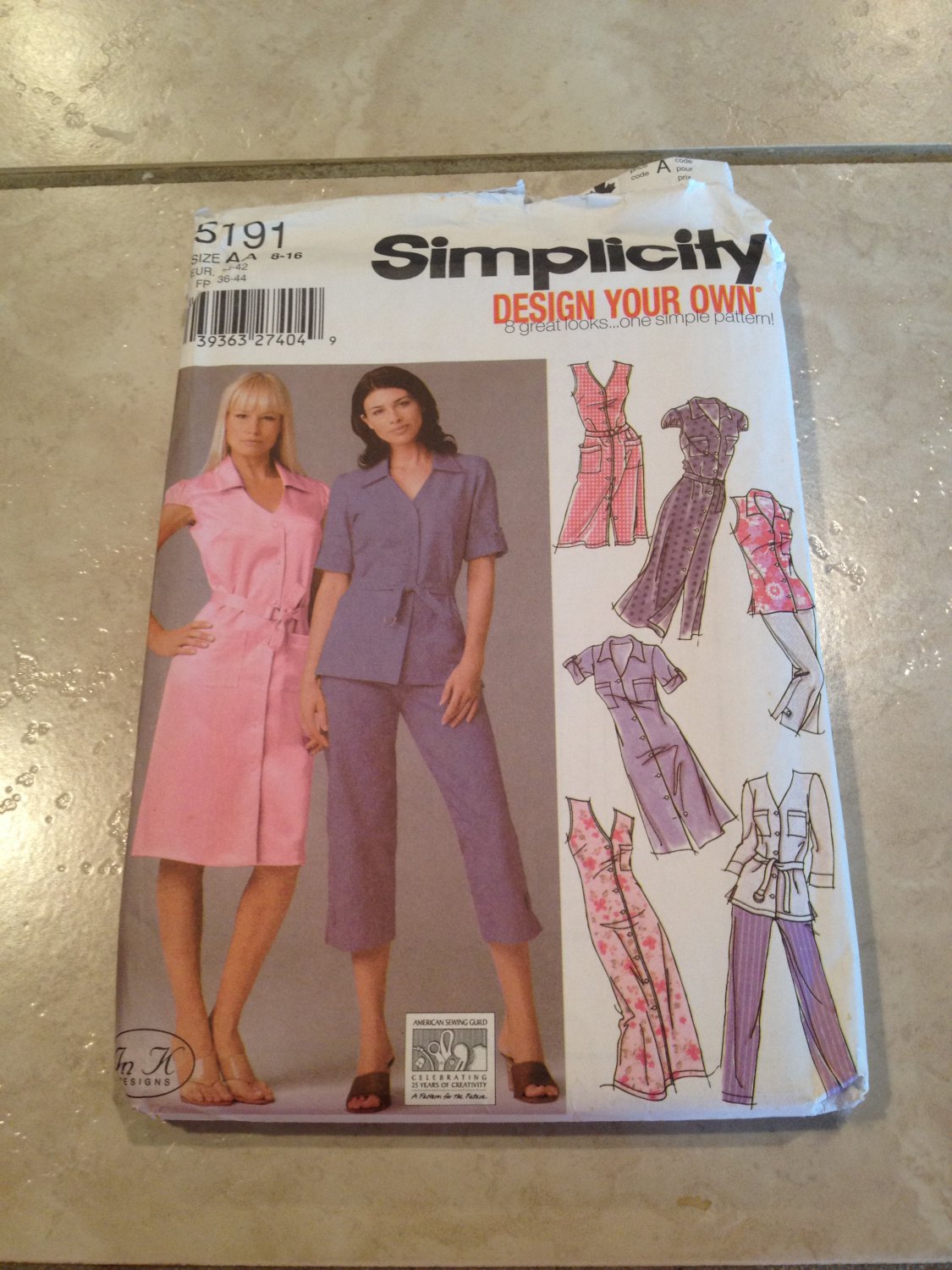 Simplicity Pattern 5191 Design your own Size 8-16