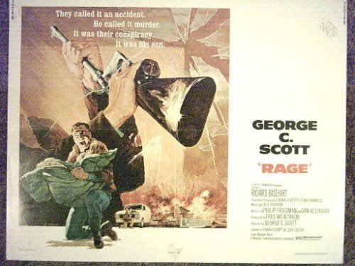 RAGE 1972 ORIGINAL HALF SHEET GEORGE C SCOTT