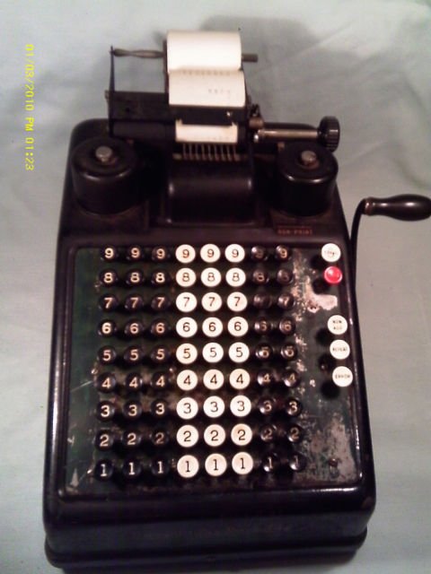 VINTAGE BURROUGHS ADDING MACHINE WORKS!