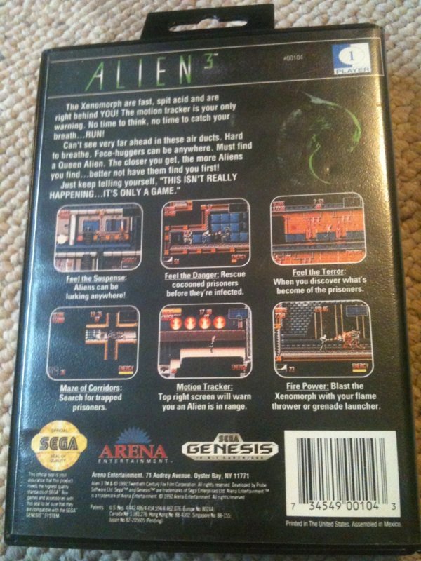 Alien 3 (Sega Genesis, 1993)