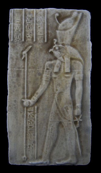 Egyptian God Horus sculpture Relief plaque