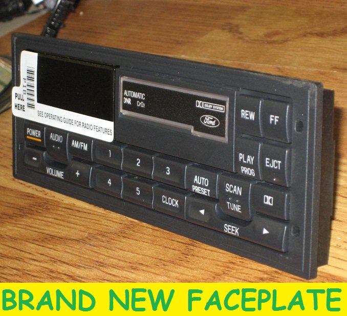 1988-1999 FORD Tbird MUSTANG F150 TAPE CASSETTE RADIO FACEPLATE & Buttons