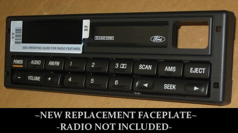Brand New NOS FORD RADIO FACEPLATE FITS MISC- MUSTANG RANGER EXPLORER ...