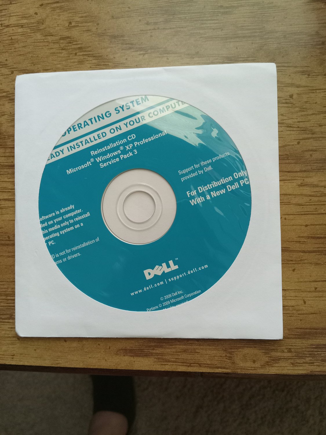 Dell Windows XP Professional 32 bit Reinstallation CD Operating System SP3