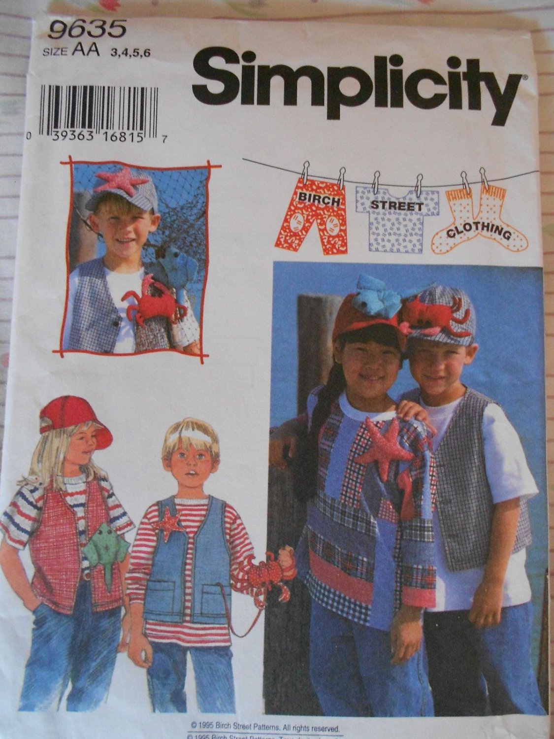 SIMPLICITY CHILD TOP SHORT LONG SLEEVE PATTERN 9635 SIZE 3-4-5-6 PLUSH ...