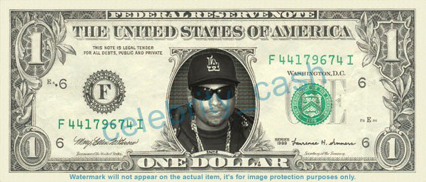EAZY E on REAL Dollar Bill Cash Money Bank Note Currency Dinero Celebrity