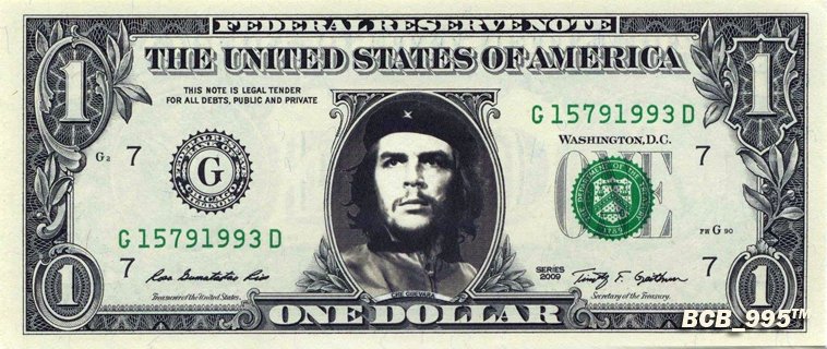 CHE GUEVARA on a REAL Dollar Bill Cash Money Memorabilia Collectible ...