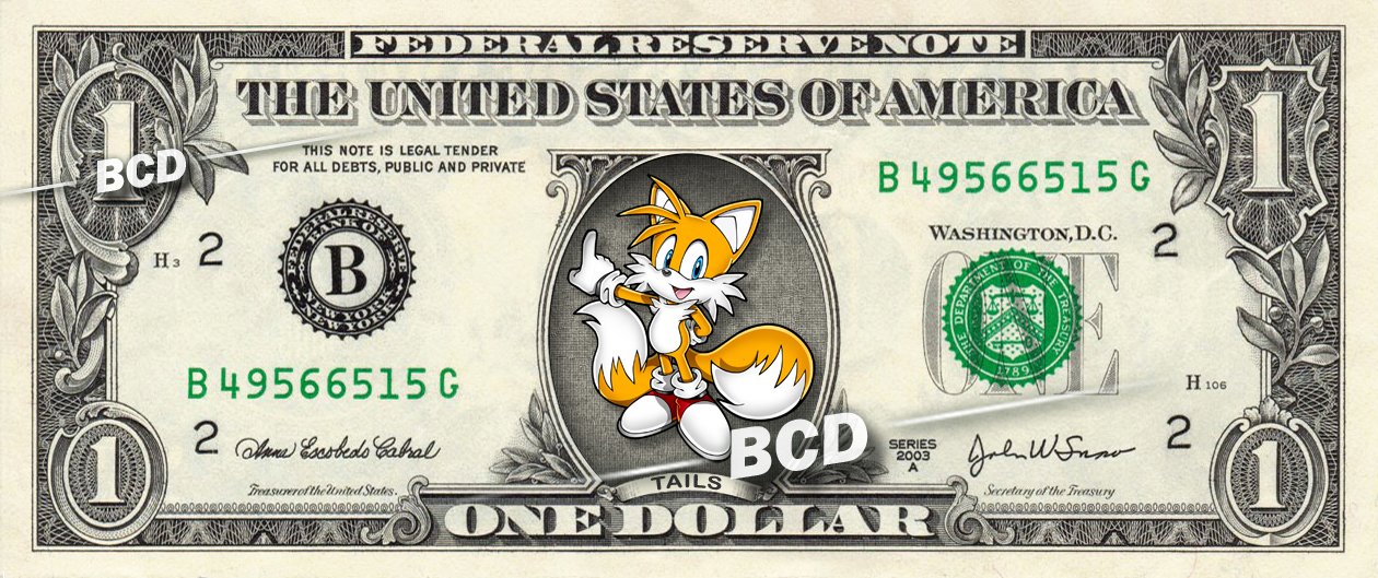 TAILS Sonic on REAL Dollar Bill Cash Money Collectible Memorabilia ...