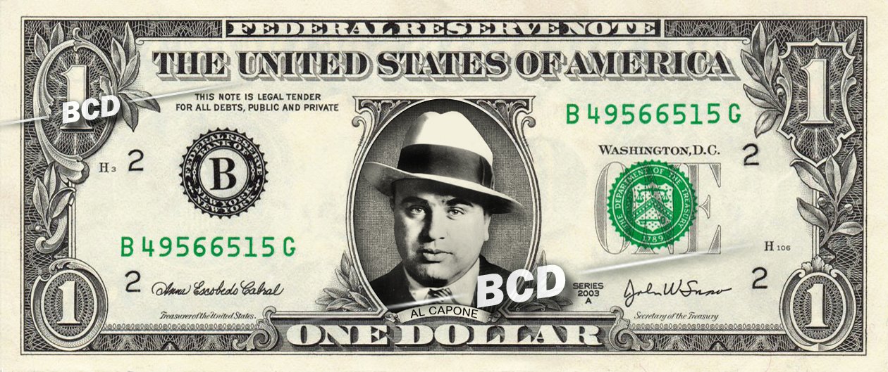 AL CAPONE on a REAL Dollar Bill Cash Money Collectible Memorabilia ...