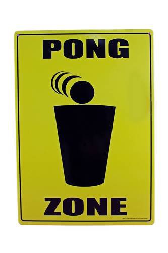 Pong Zone Beer Pong Sign