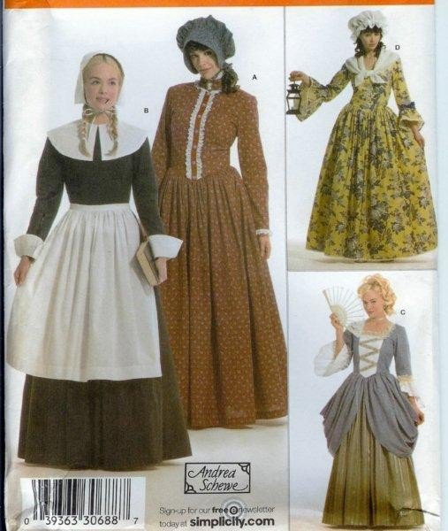 Simplicity Sewing Pattern 3723 Prairie Renaissance Costume Misses Size ...