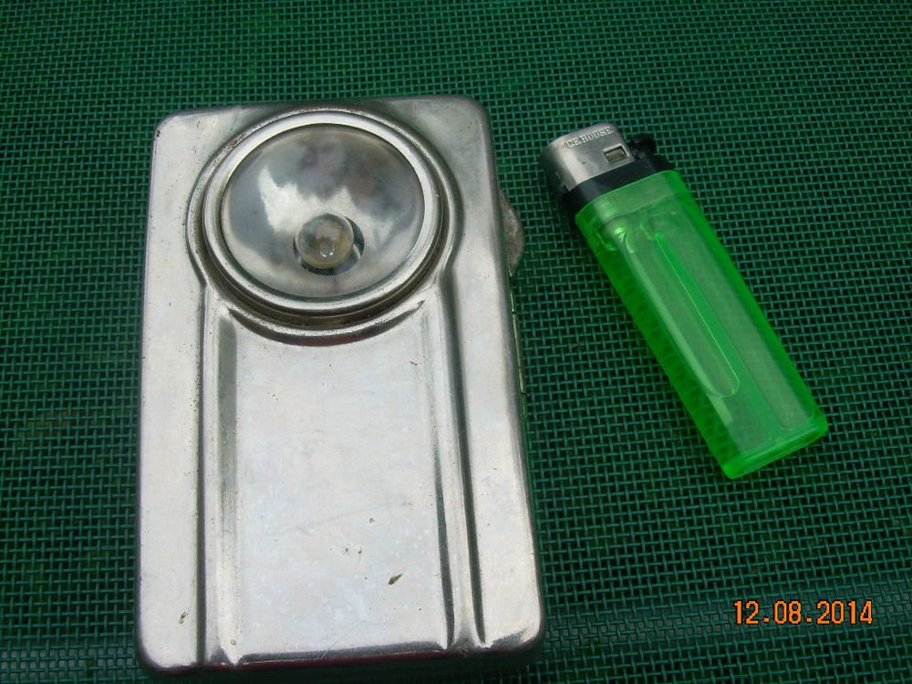 Antique Soviet Russian Tin Flashlight Lantern USSR About 1960 NOS