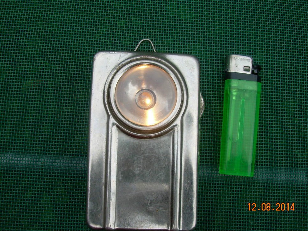 Antique Soviet Russian Tin Flashlight Lantern USSR About 1960 NOS