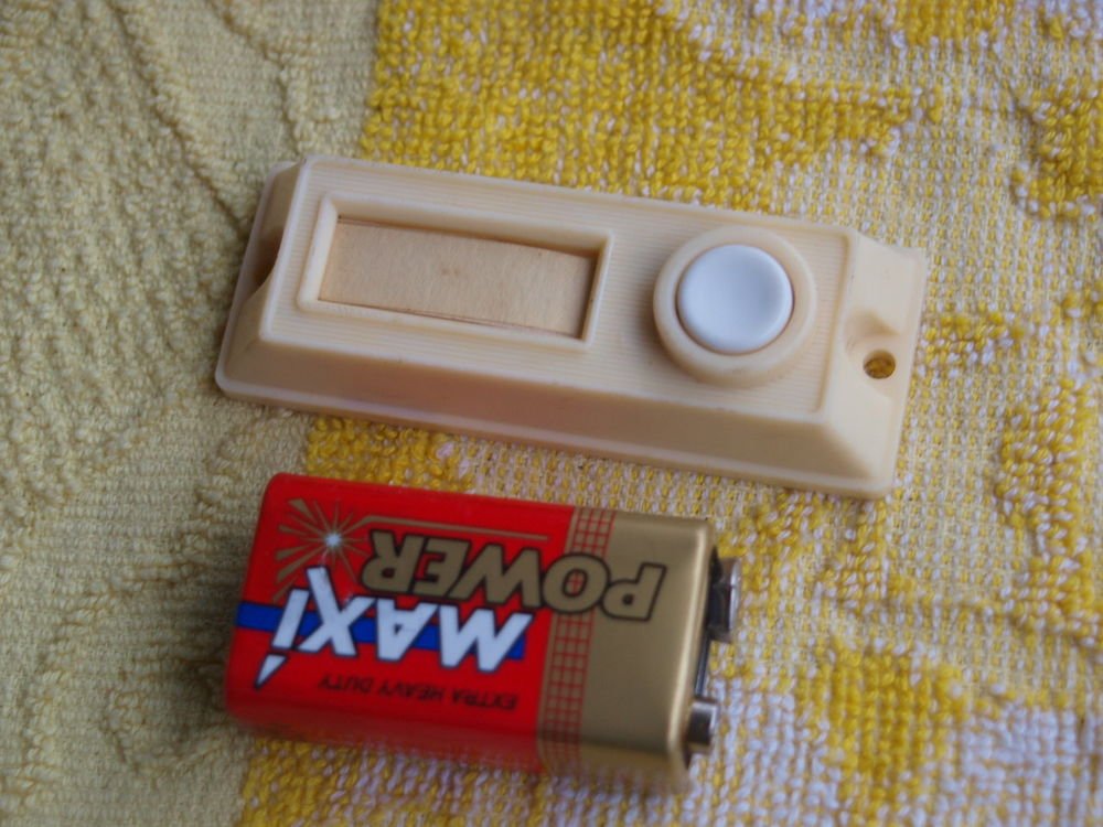 Vintage Soviet Ussr Russian Door Bell Ring Switch With Name Plate Ivory NOS