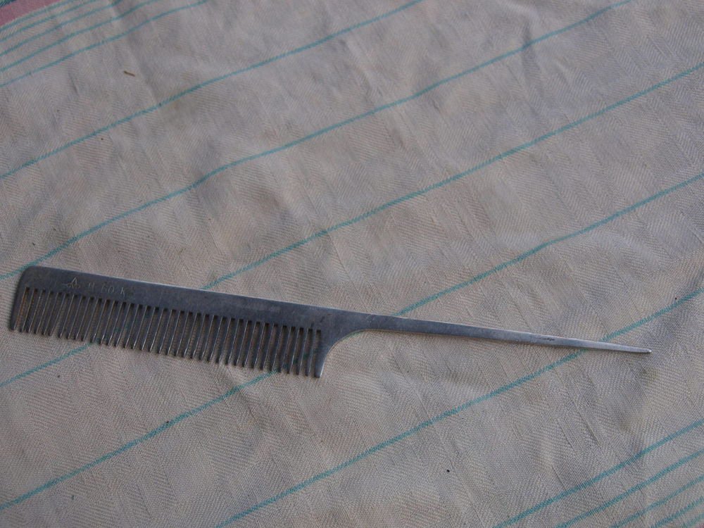 VINTAGE RARE SOVIET USSR RUSSIAN ORIGINAL ALUMINUM COMB BRUSH #23