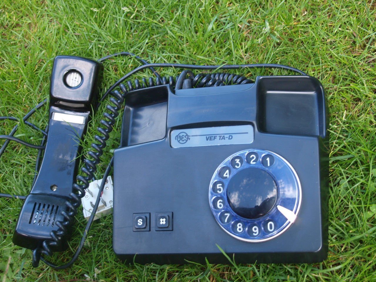 Vintage Soviet Russian USSR Rotary Dial Phone VEF TA-D Black Color Tested