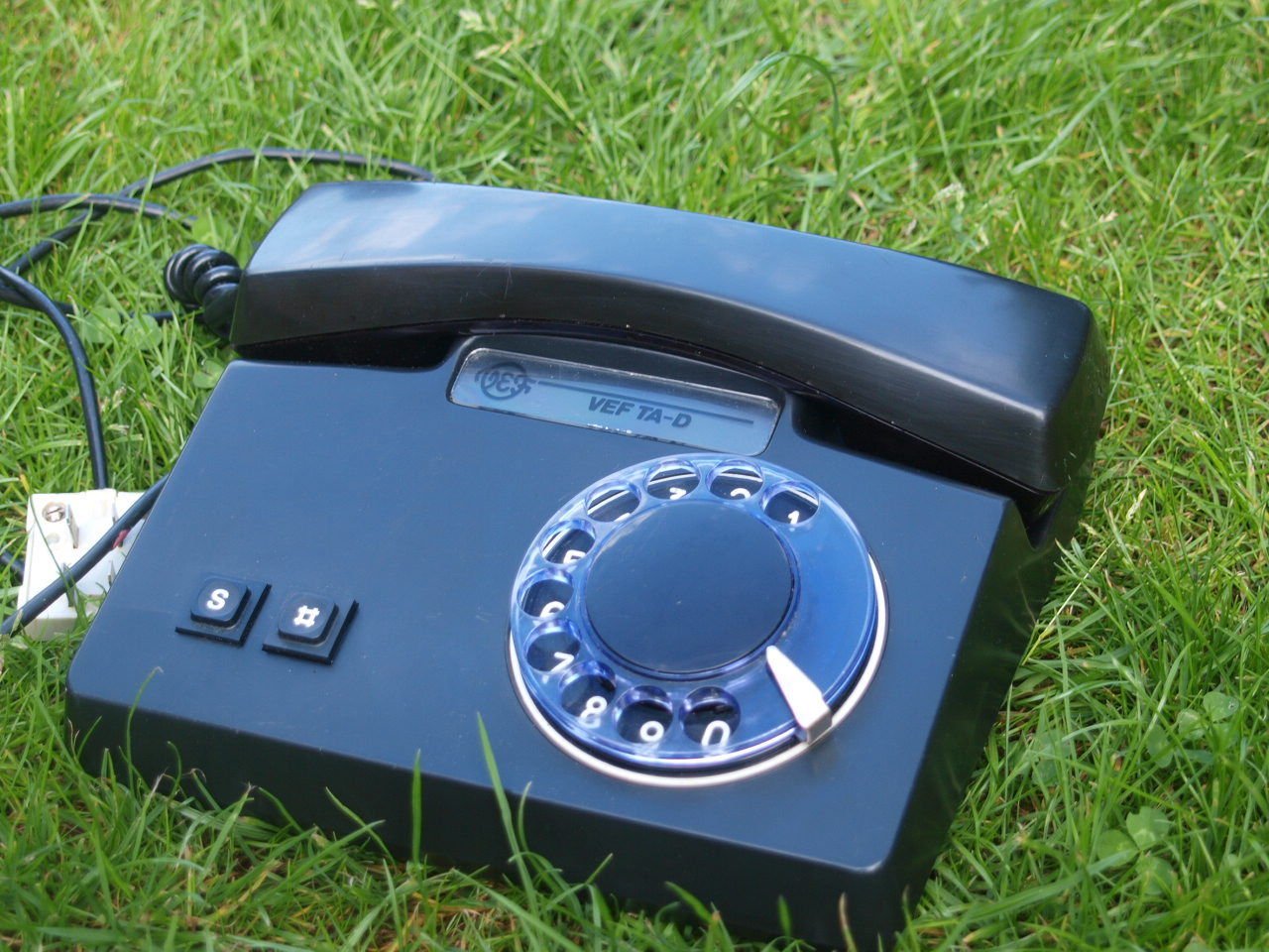 Vintage Soviet Russian USSR Rotary Dial Phone VEF TA-D Black Color Tested