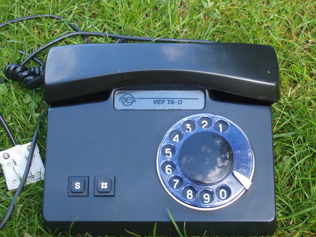 Vintage Soviet Russian USSR Rotary Dial Phone VEF TA-D Black Color Tested