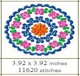 Colorful Circles Machine Embroidery Designs 4x4 Hoop