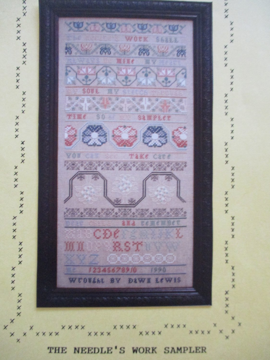 Lot of 4 Cross Stitch Band Samplers- Acorns, Garden Paths, Kind Hearts ...