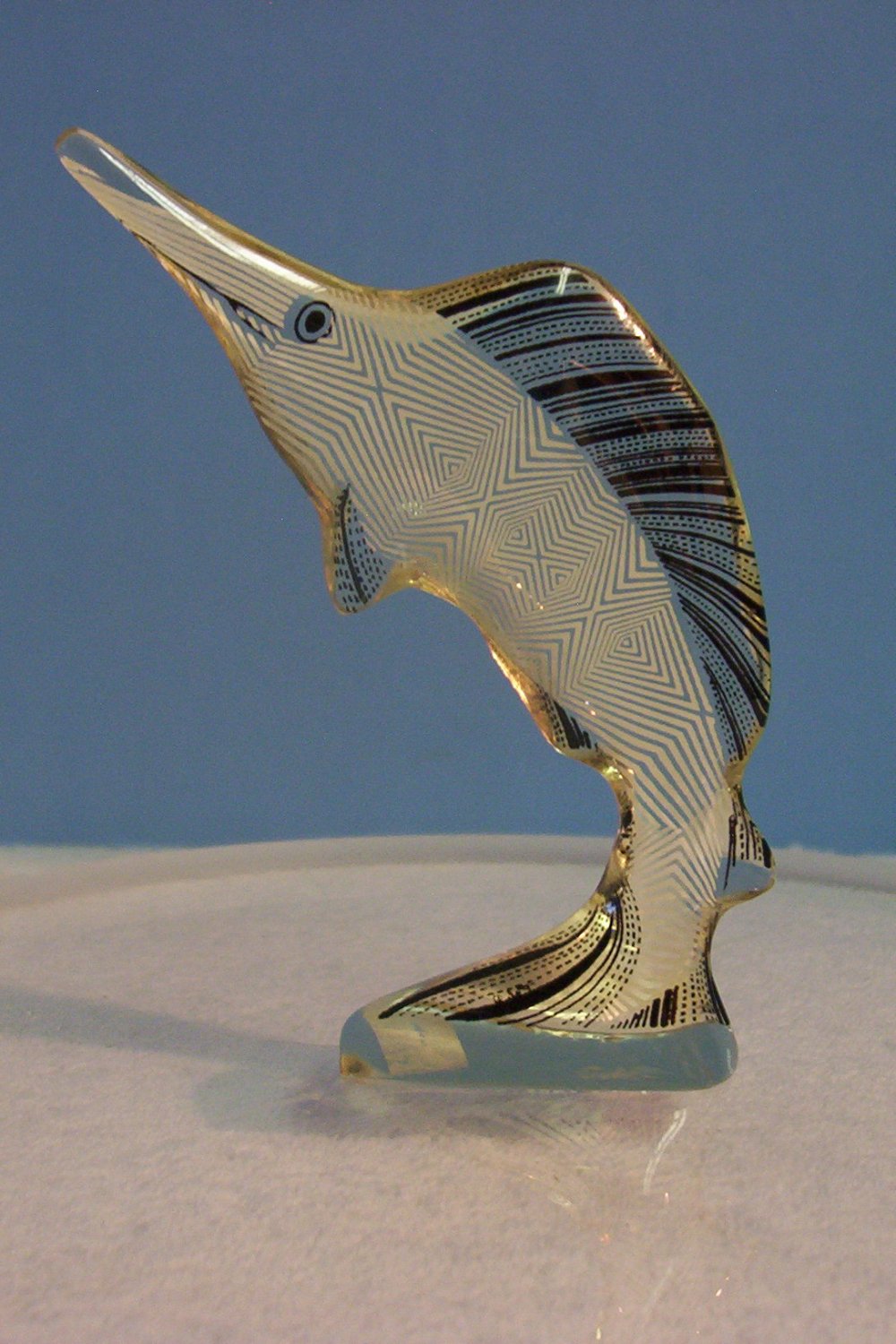 Palatnik MARLIN SAILFISH Lucite Acrylic Sculpture Figurine PAL BRAZIL 432
