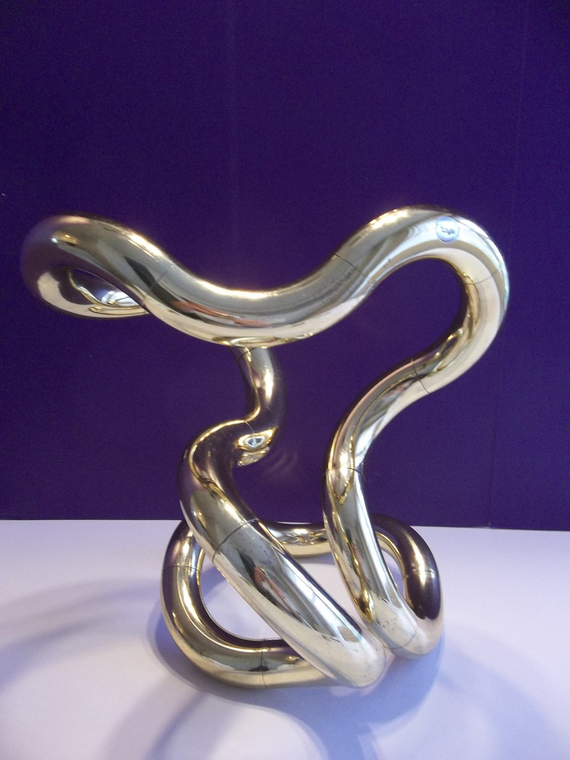 Vintage RARE LARGE Vintage Modern Abstract Zawitz GOLD Tangle Toy ...