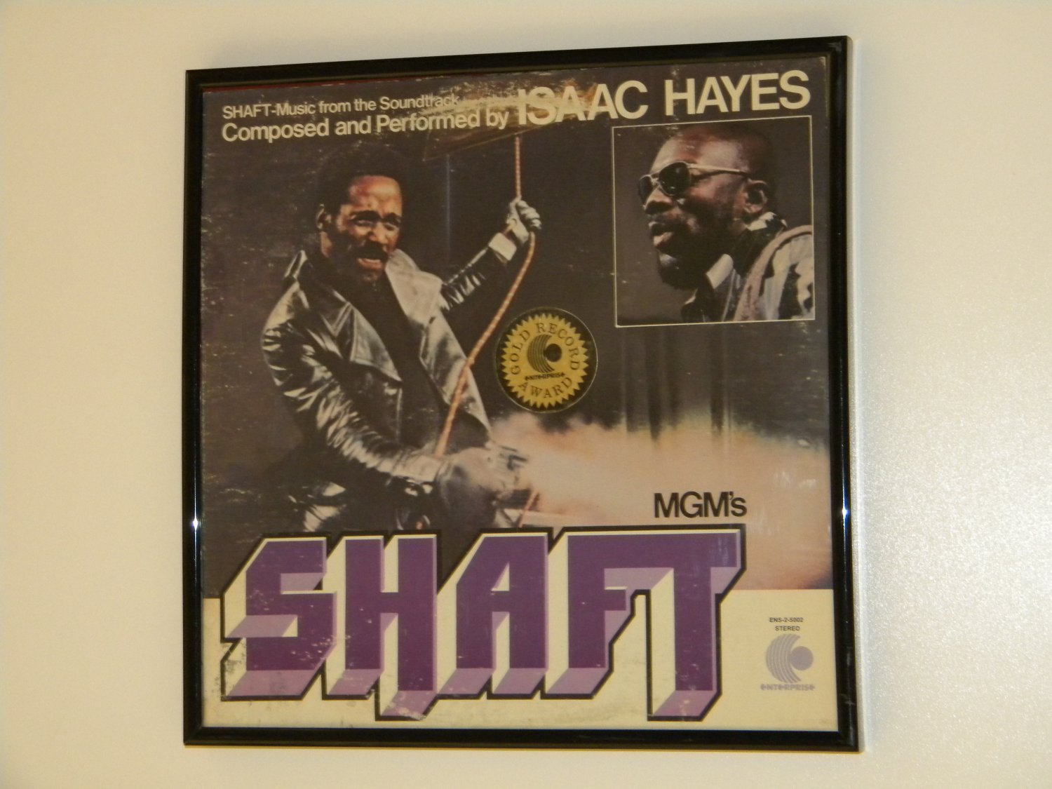 Isaac Hayes- Shaft - Framed Vintage Record Album Cover – 0242