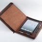 Coffee iPad mini Zipper Portfolio Case with Writing Paper Pad Holder
