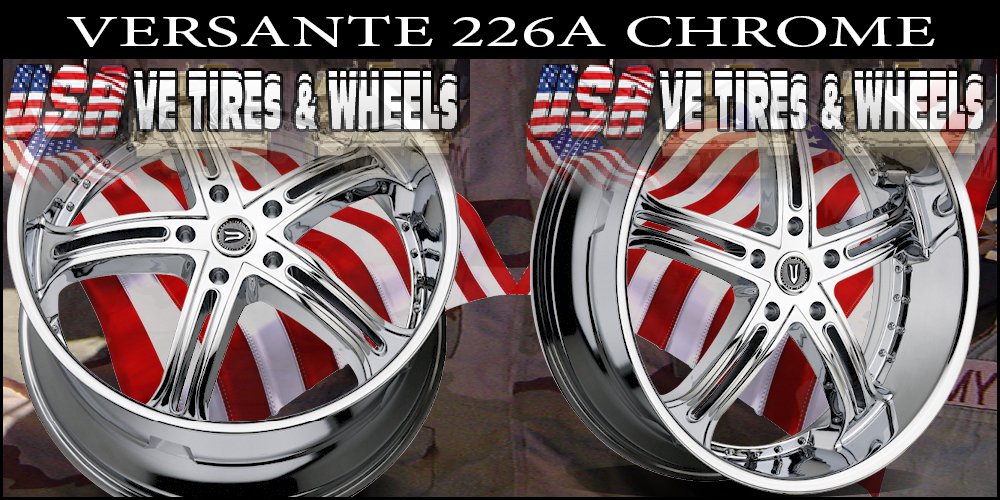 VERSANTE WHEELS 226 26X10 5.120 CHROME FOR CHEVY CAPRICE BUICK LA SABRE ...