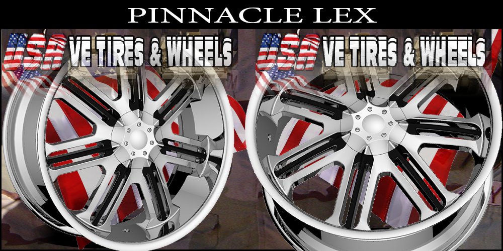 PINNACLE LEX CHROME BLK CLIPS 20X7.5 5.108/115 ET+40 RIMS CHEVY MALIBU ...
