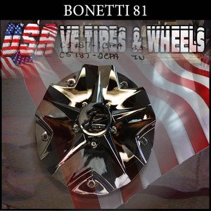 BONETTI 81 CENTER CAP CHROME WHEELS #C5187-2CAP /C5187-1CAP
