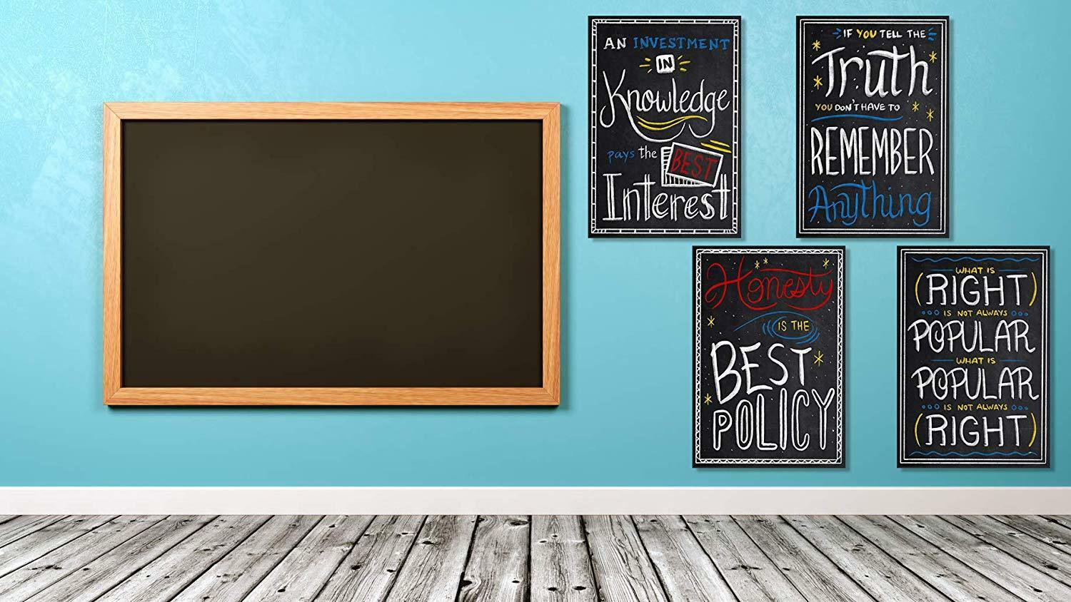 4 PACK Statements Motivational Posters Inspirational Wall Art Classroom ...