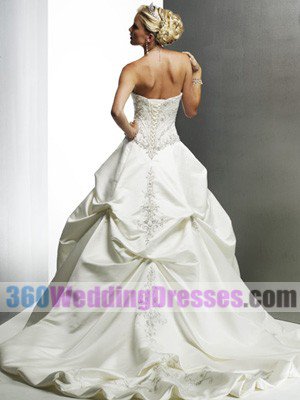 Princess/Ball Gown Sweetheart Basque Waist Satin Corset Wedding Dresses