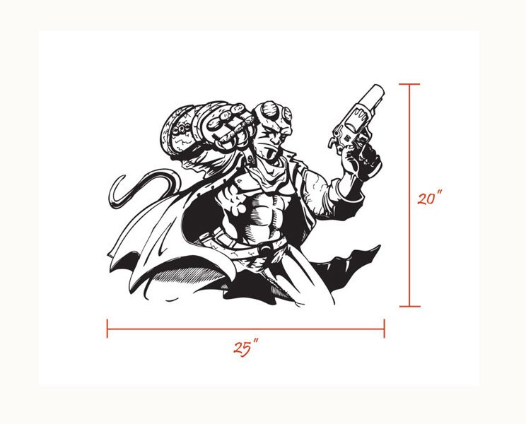 Hellboy Vinyl Wall Decal Home Decor Art Sticker (A0052D)