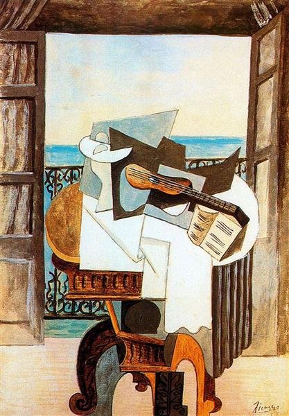 Pablo Picasso Classical Oil Paintings Table In Front Of Window