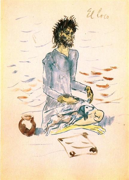 Pablo Picasso Classical Oil Paintings The Fool Le Fou Male Portraits