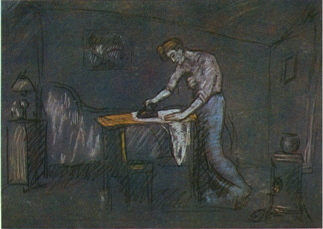 Pablo Picasso Classical Oil Paintings The Room Of The Ironer La Piece ...