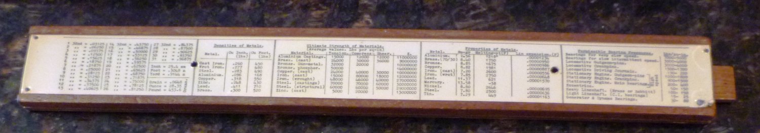 VINTAGE SLIDE RULER "UNIQUE" UNIVERSAL ENGLAND WOOD & PLASTIC