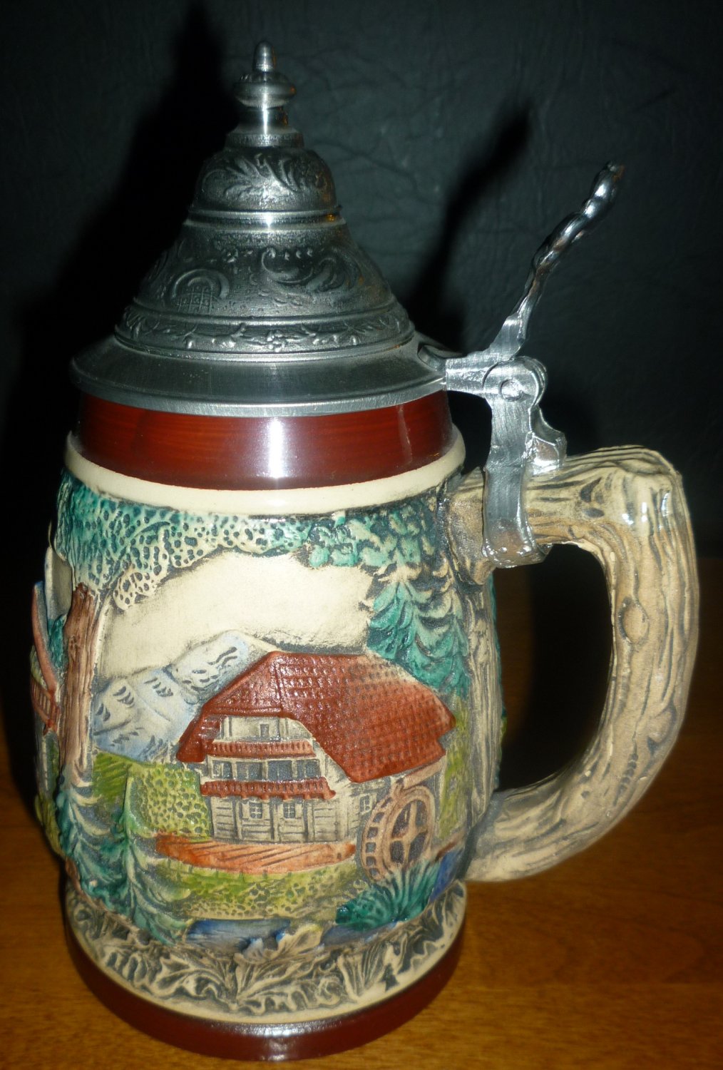 VINTAGE CERAMIC LIDDED STEIN DANCING LADY R.BAY GERMANY 'SOUNDS OF MUSIC'