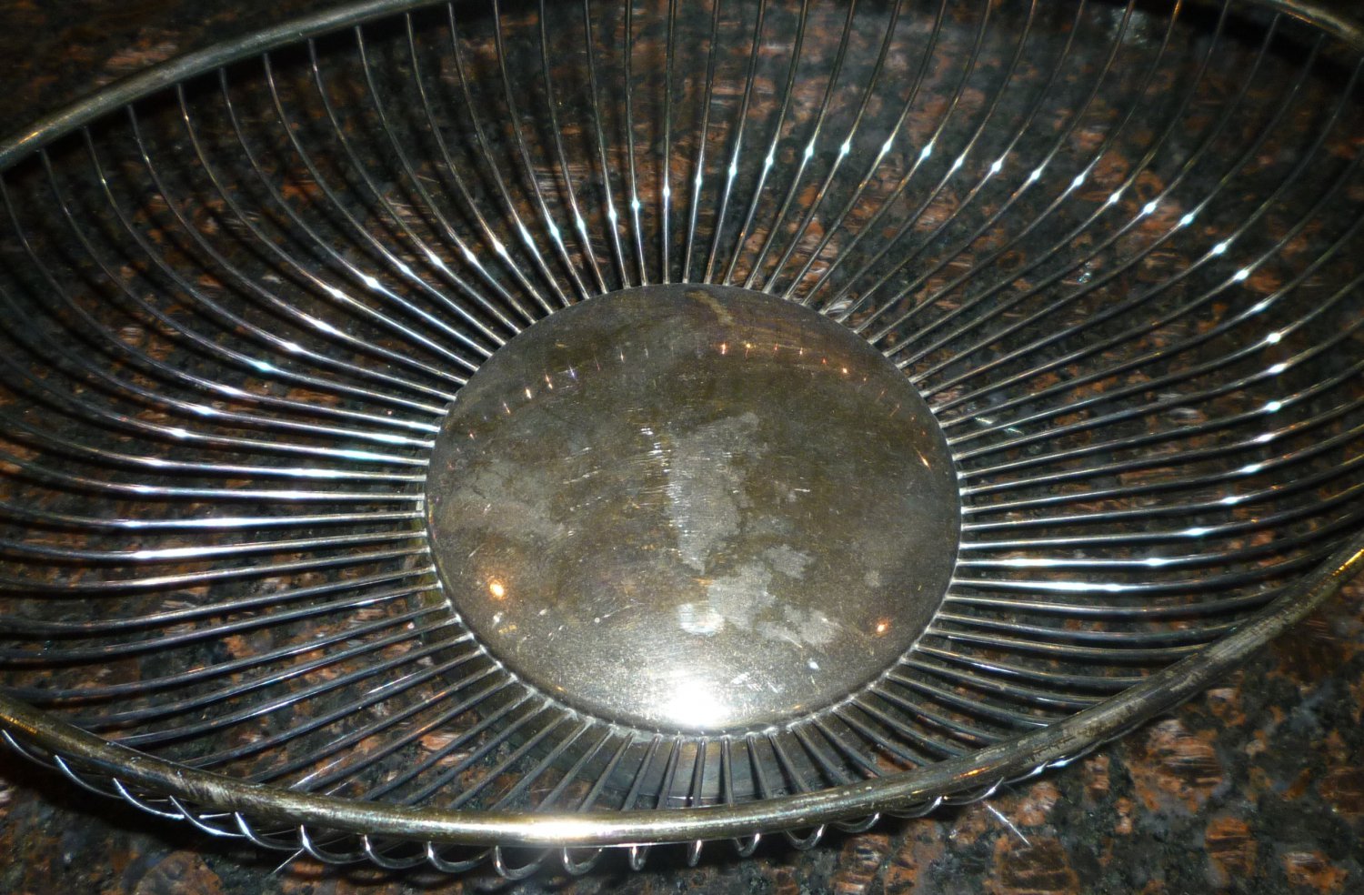 VINTAGE SILVERPLATE WIRE BASKET BOWL FRUIT BREAD BY RAIMOND SILVERPLATE ...