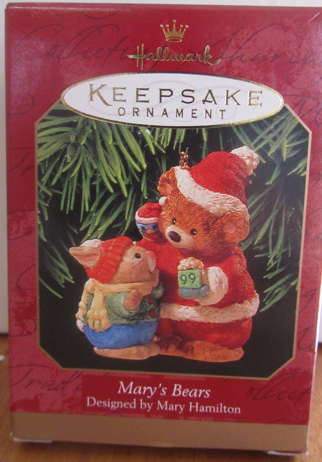 HALLMARK 1999 KEEPSAKE MARY'S BEAR CHRISTMAS TREE ORNAMENT BY MARY HAMILTON