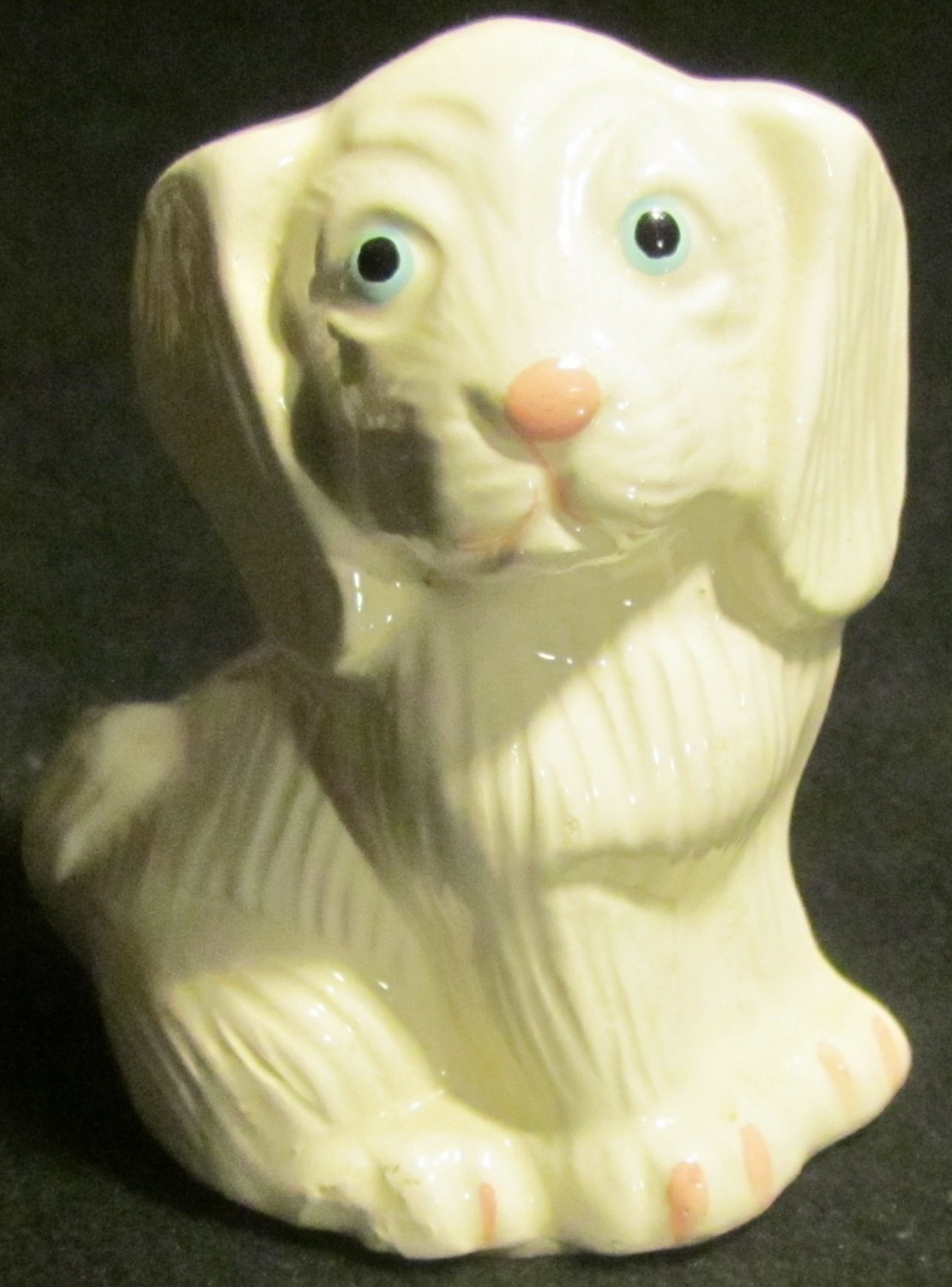 VINTAGE CERAMIC PUPPY SPANIEL DOG FIGURINE