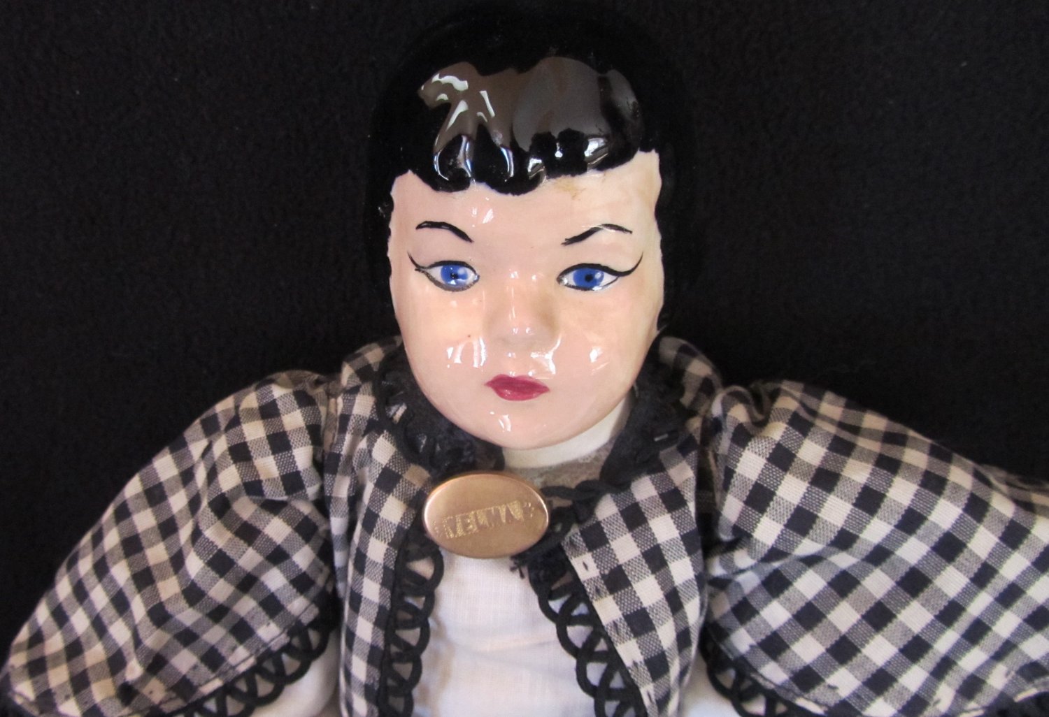 UNIQUE VINTAGE GLAZED PORCELAIN VELMA DOLL BY V. DOWWLING ORIGINAL ...